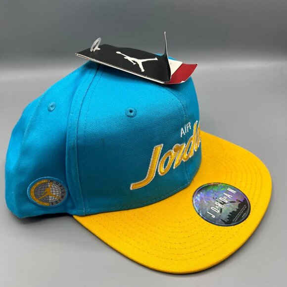 Jordan | Accessories | Air Jordan Hat Men Blue Yellow Worldwide Jumpman ...